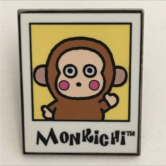 Sanrio | Other | Sanrio Friend Of The Month Pin Monkichi Wstory Card ...